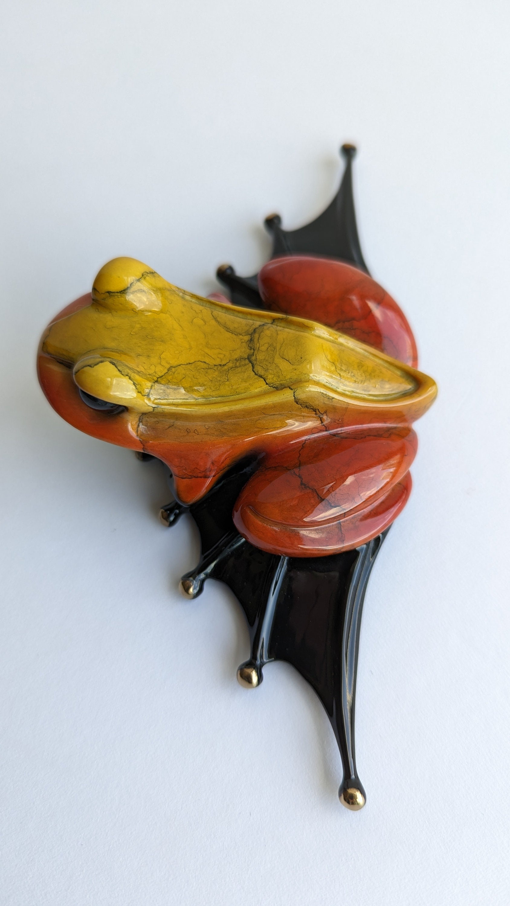 Rare Tim Cotterill frogman Bronze Frog flipper Sculpture - Etsy