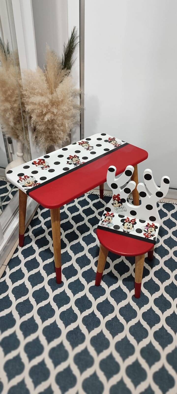 Toys & Games Toys Pretend Play Mickey mouse printed table,wooden legs ...