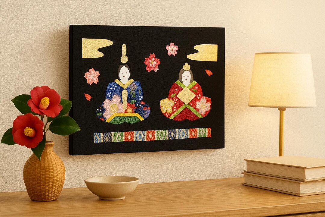 Cherry Blossom Royalty – Katanuki Art | Japanese Doll Festival Wall ...