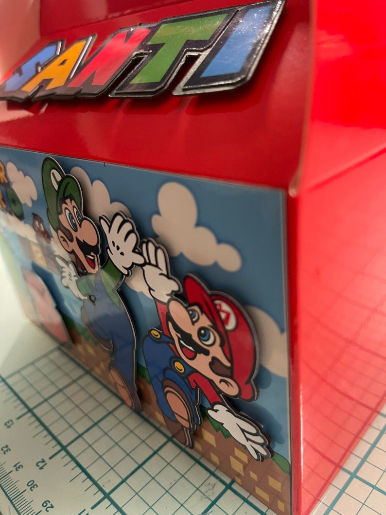 Super Mario Custom Gable Box favor Party Box Set of 6 - Etsy