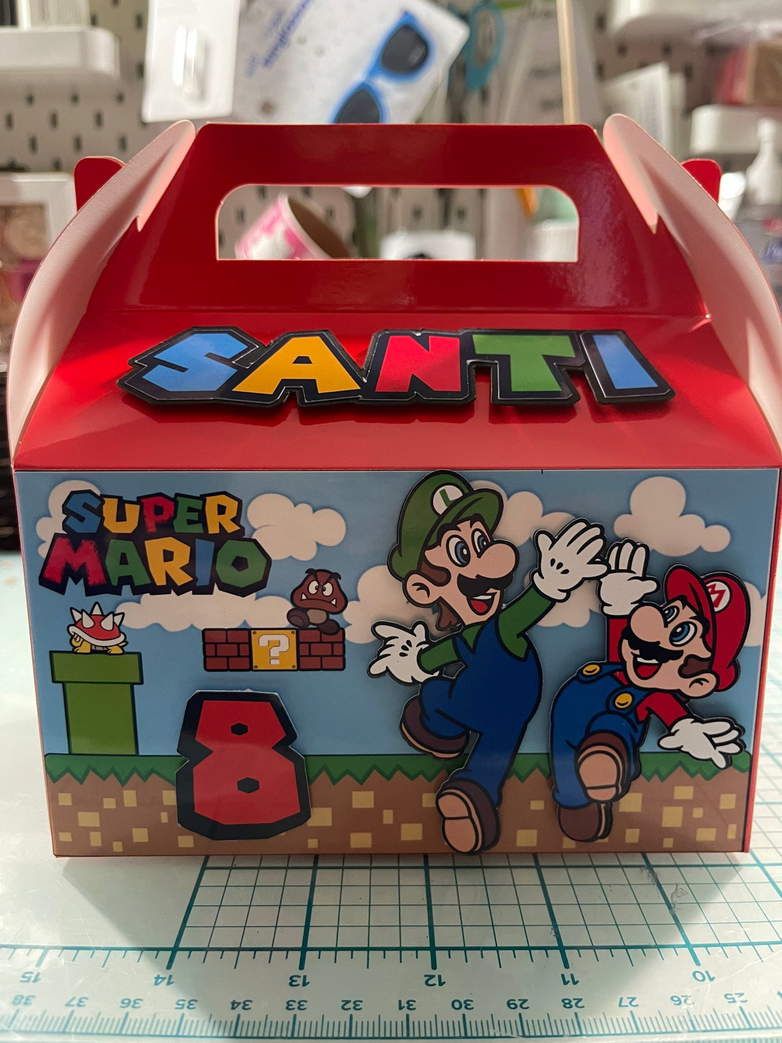 Super Mario Custom Gable Box favor Party Box Set of 6 Boxes - Etsy