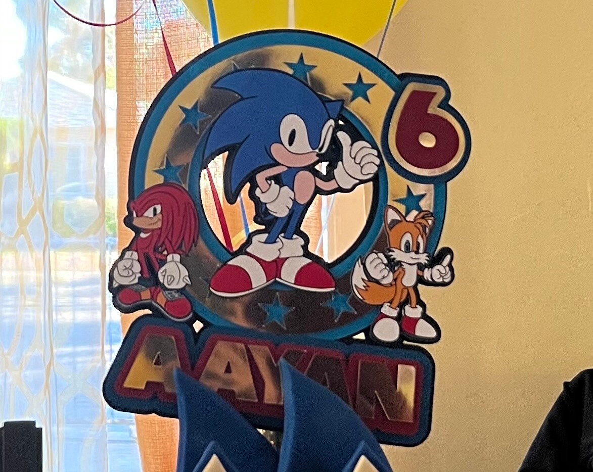 Sonic Cake Topper - Etsy