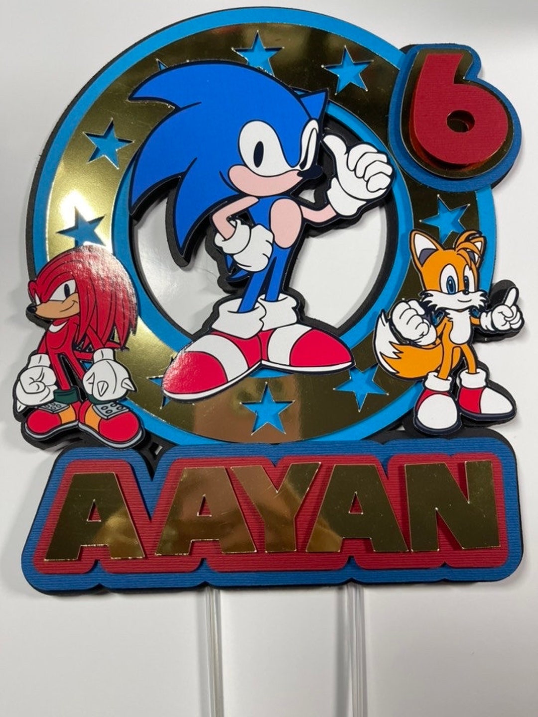 Sonic Cake Topper - Etsy