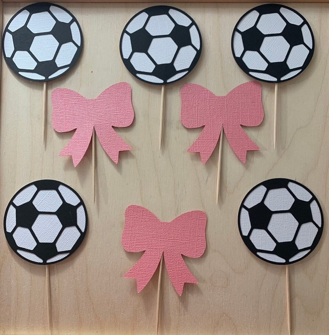 Goals or Bows Cupcake Toppers - Etsy