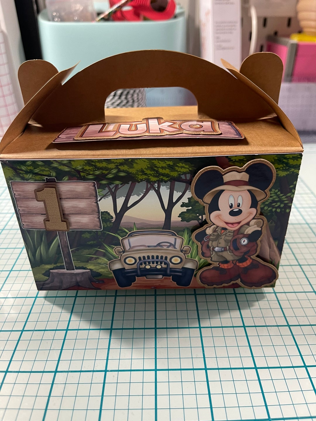 Mickey Safari Custom Gable Box |favor Party Box | Set of (6) Boxes - Etsy