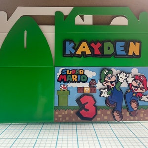Super Mario Custom Gable Box |favor Party Box | Set of (6) Boxes - Etsy