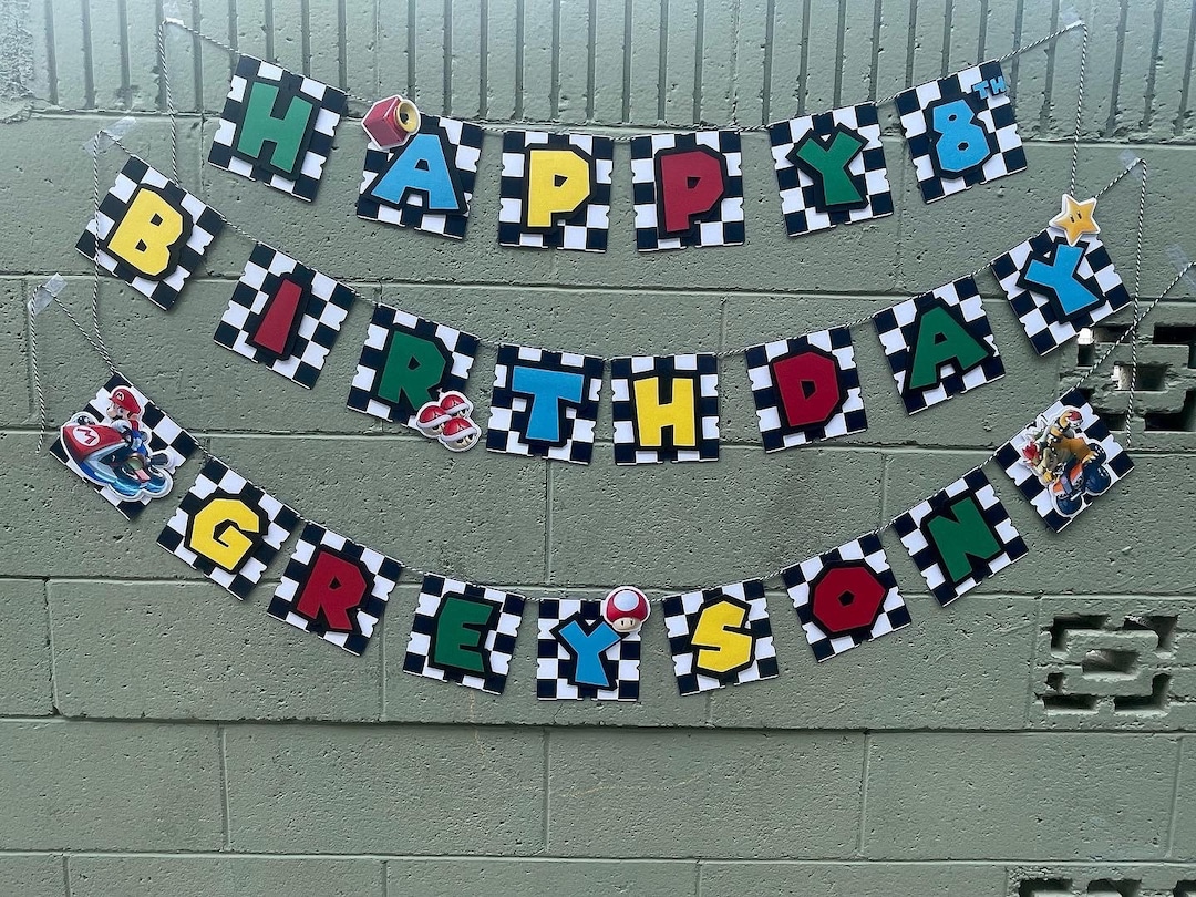 Super Mario Kart Banner - Etsy