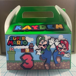 Super Mario Custom Gable Box |favor Party Box | Set of (6) Boxes - Etsy