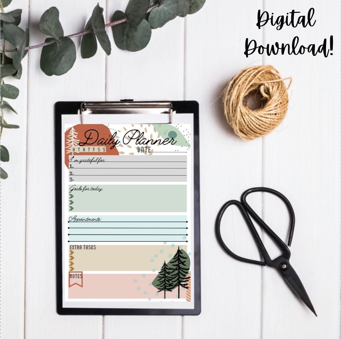 Daily Planner Printable 2023 | Daily Planner Template | Canva Template ...