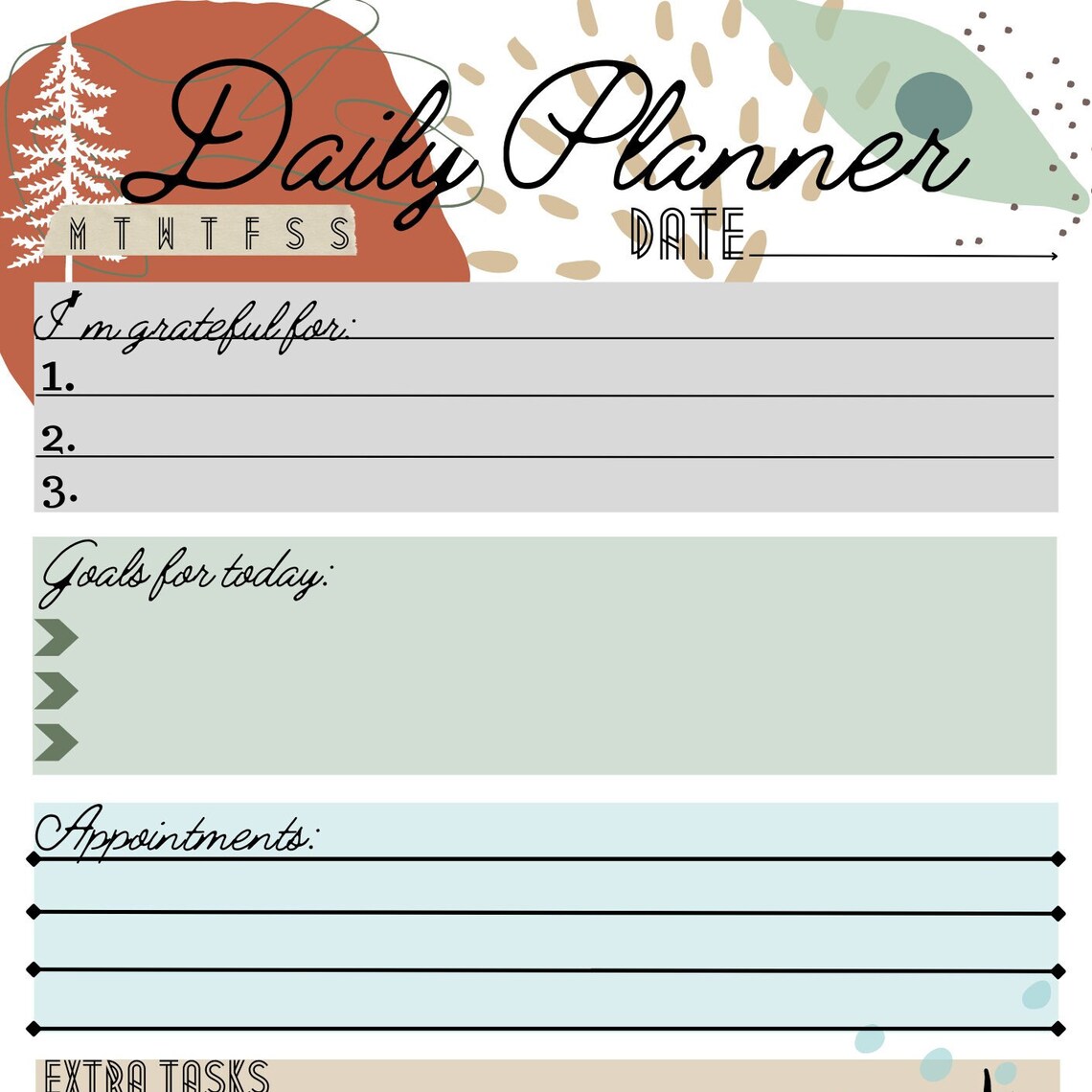 Daily Planner Printable 2023 | Daily Planner Template | Canva Template ...