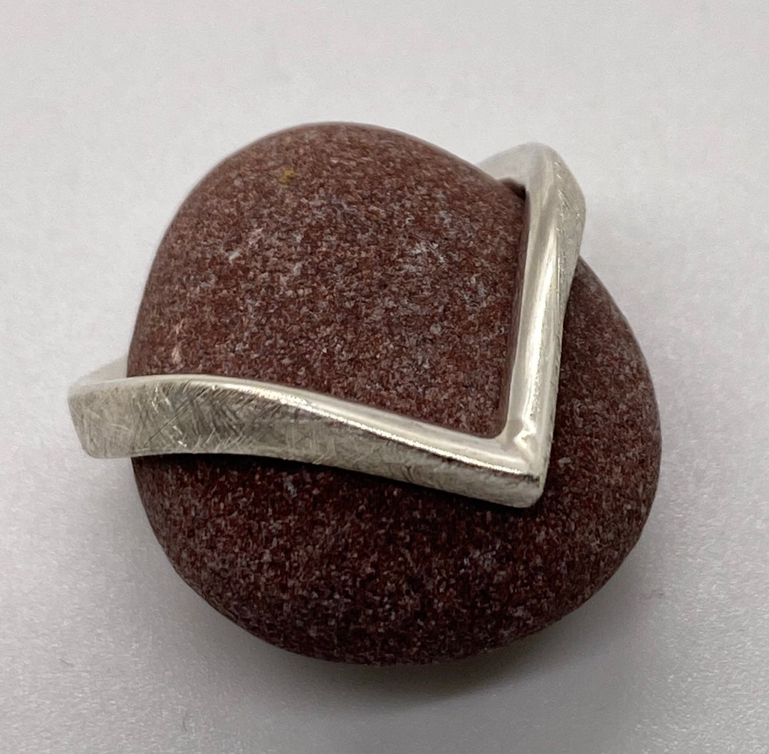 Silver Wishbone Ring, Handmade Jewellery, Stacking Ring - Etsy