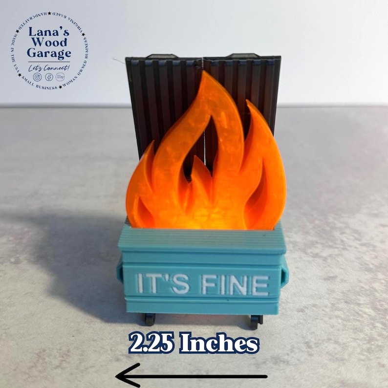 Mini Dumpster Fire Zen Garden: Desk Decor for Stress Relief and Sensory ...