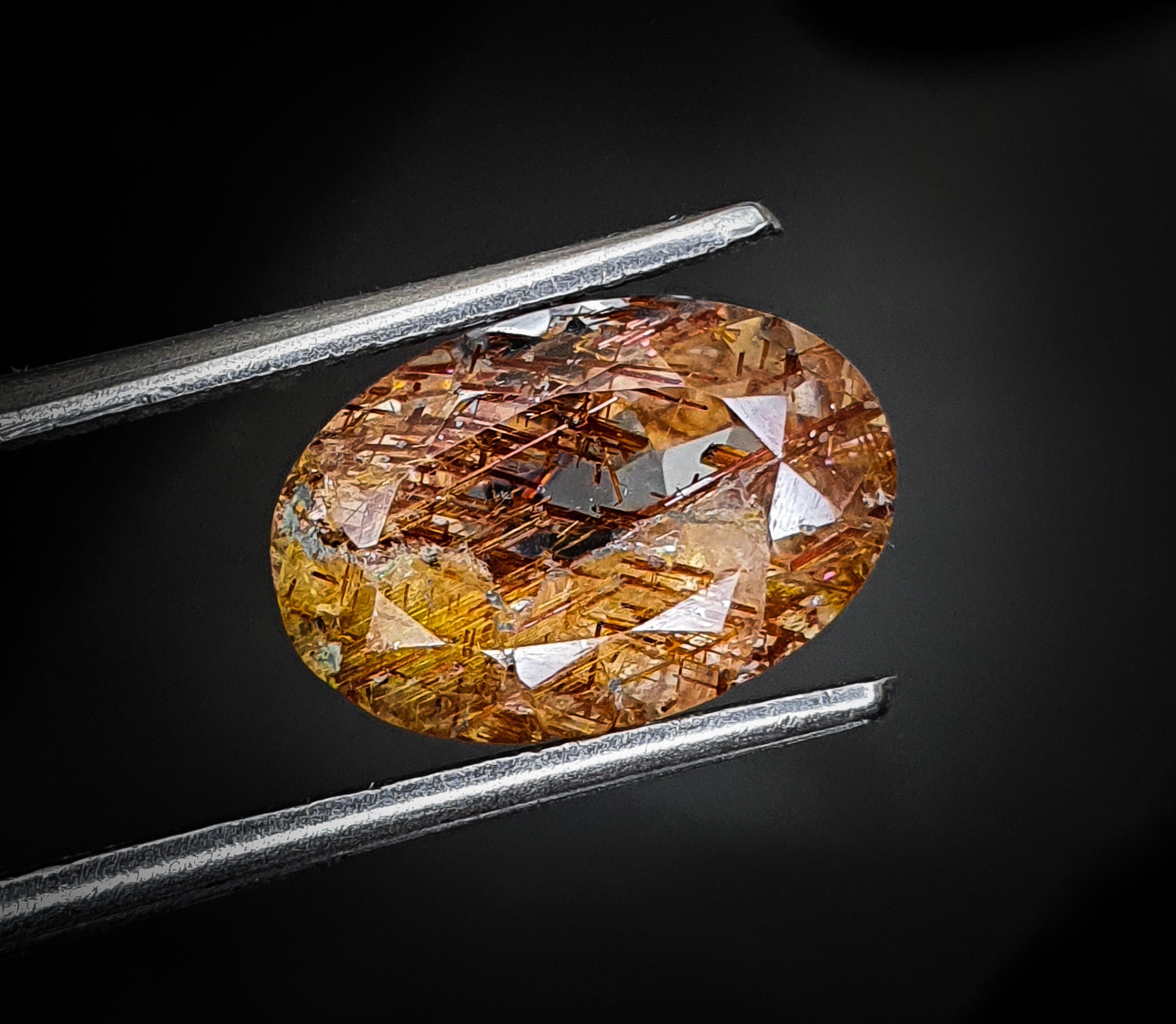 Natural Rutile Quartz Oval Shape Faceted Rutile Quartz Piece - Etsy