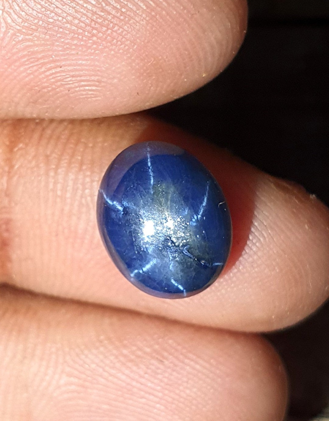 Natural Blue Star Sapphire Diffusion, 6 Rays Star Sapphire, 6 Line ...