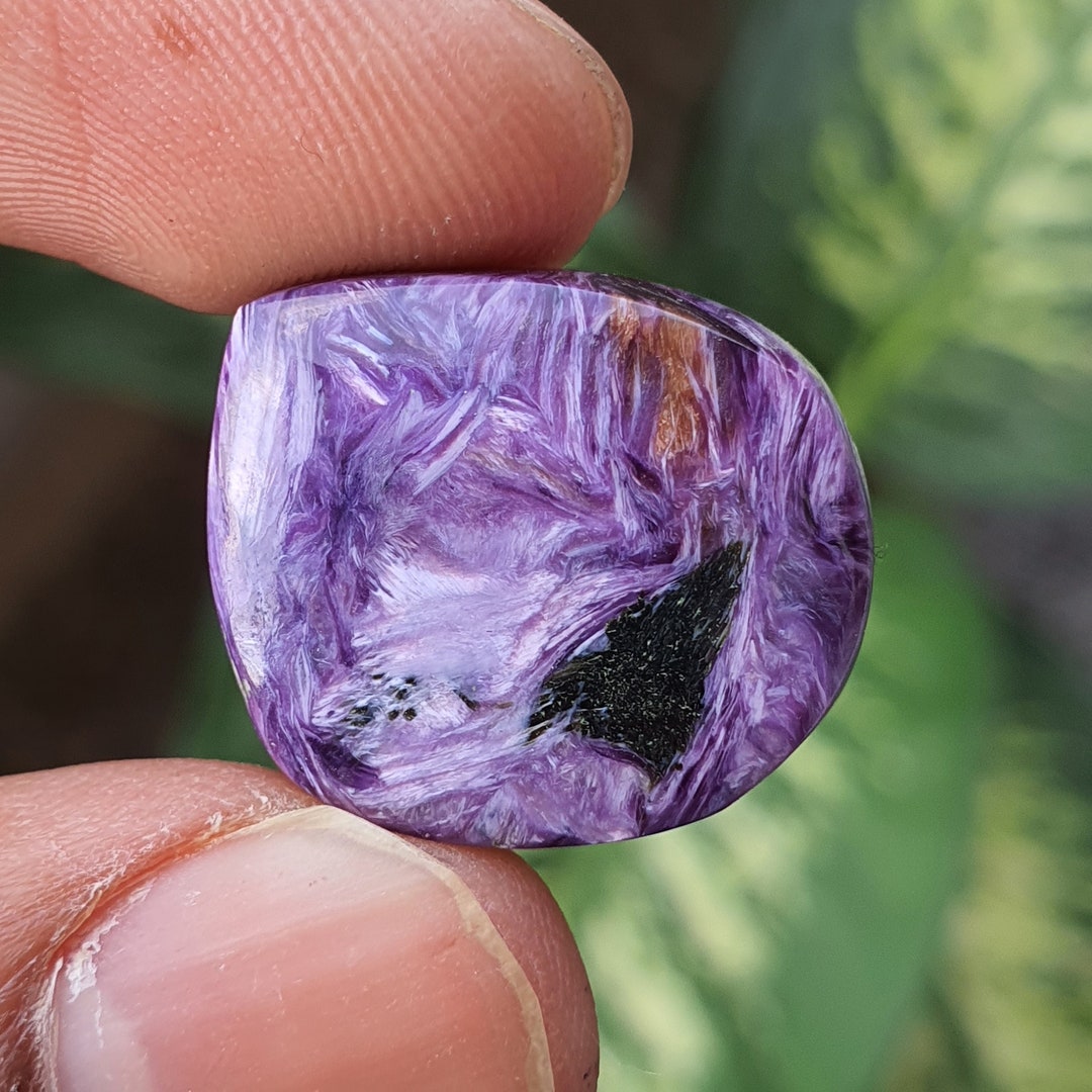 27.05 Carat Russian Charoite, AAA Grade, Fancy Shape Charoite,20x18x7 ...