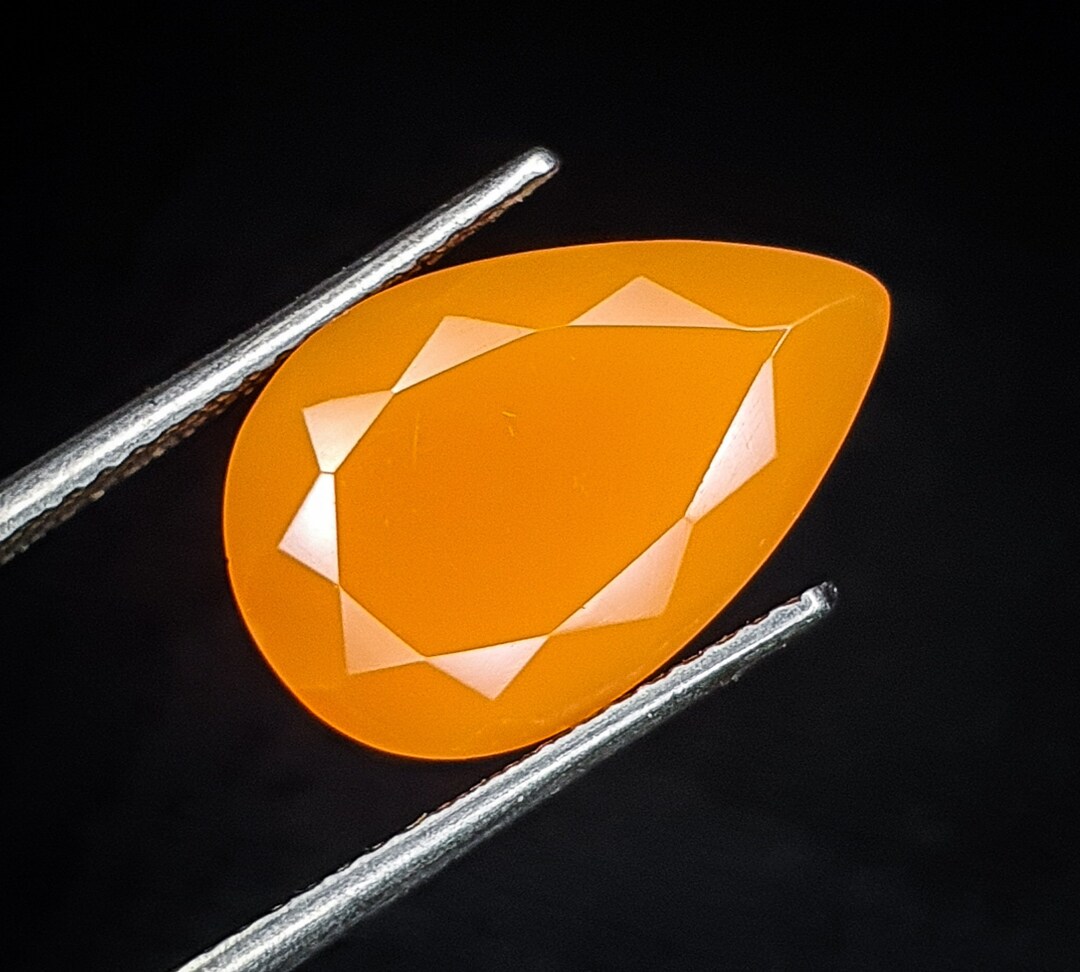 Natural Mexican Fire Opal,pear Shape Fire Opal,cut Stone Mexican Opal ...