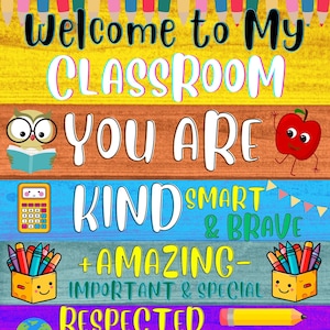 Welcome to My Classroom Sign, Teacher Name Sign for Door, Personalized ...