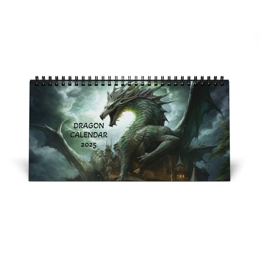 Dragon Calendar, Dragon Fantasy Desktop Calendar 2025, Medieval Dragon ...