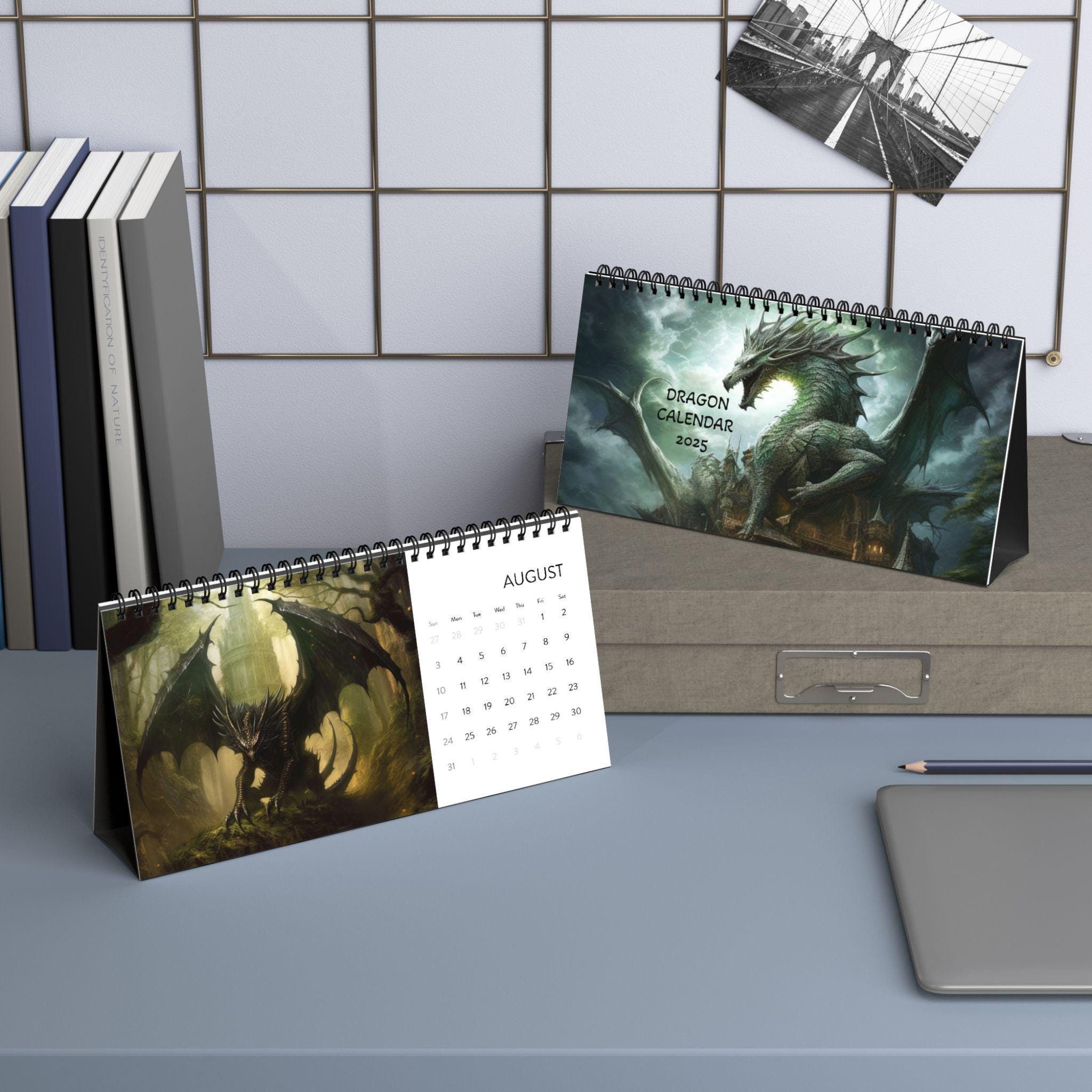 Dragon Calendar, Dragon Fantasy Desktop Calendar 2025, Medieval Dragon ...