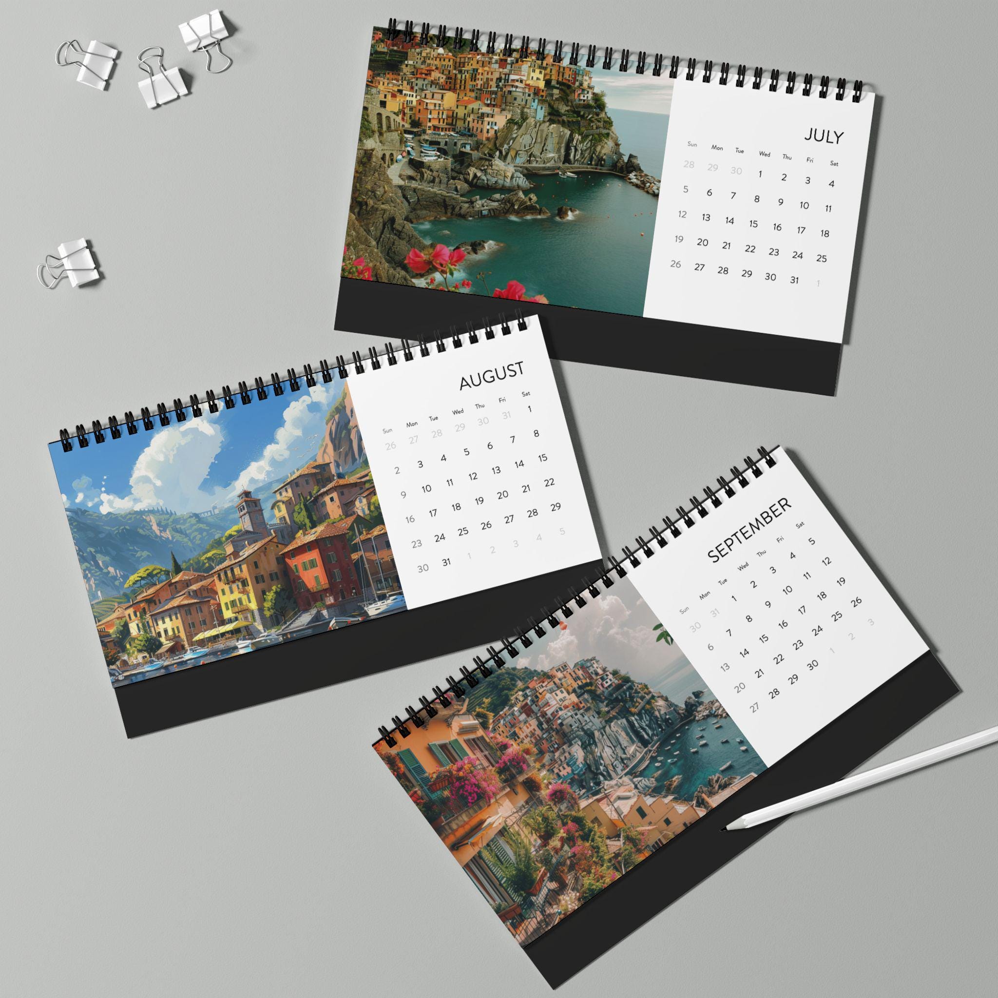 2026 Italy Desk Calendar: Artistic Landscape Planner, Travel Gift - Etsy