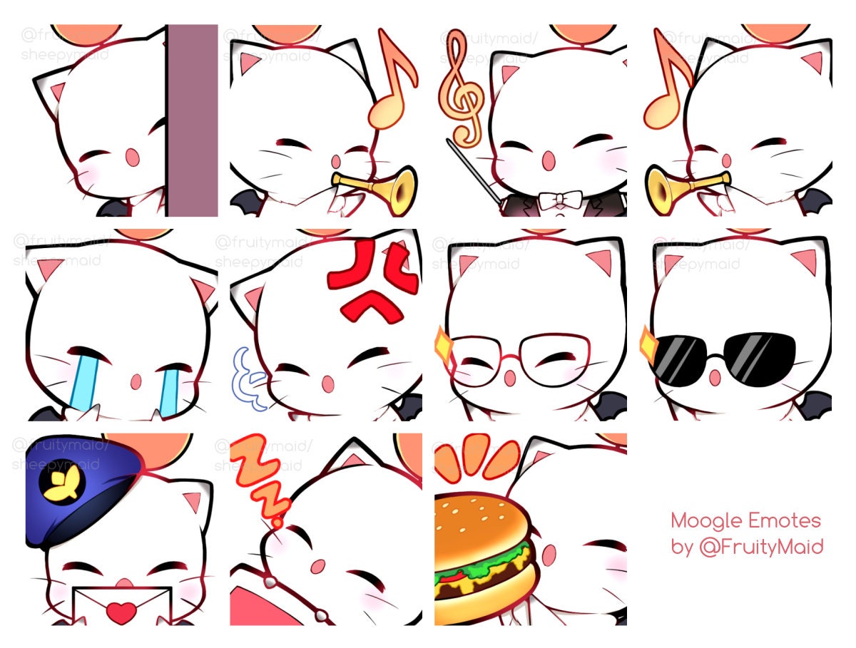 FFXIV Moogle Emotes 2 - Etsy