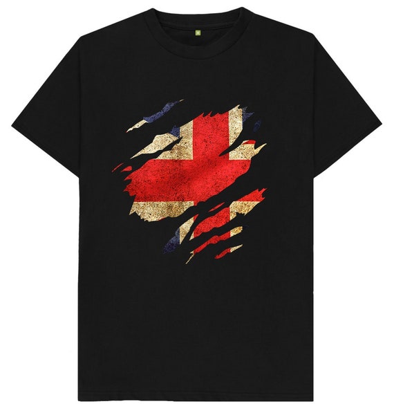 Ripped Union Jack U.K British Mens Womens Kids Unisex T Shirt - Etsy