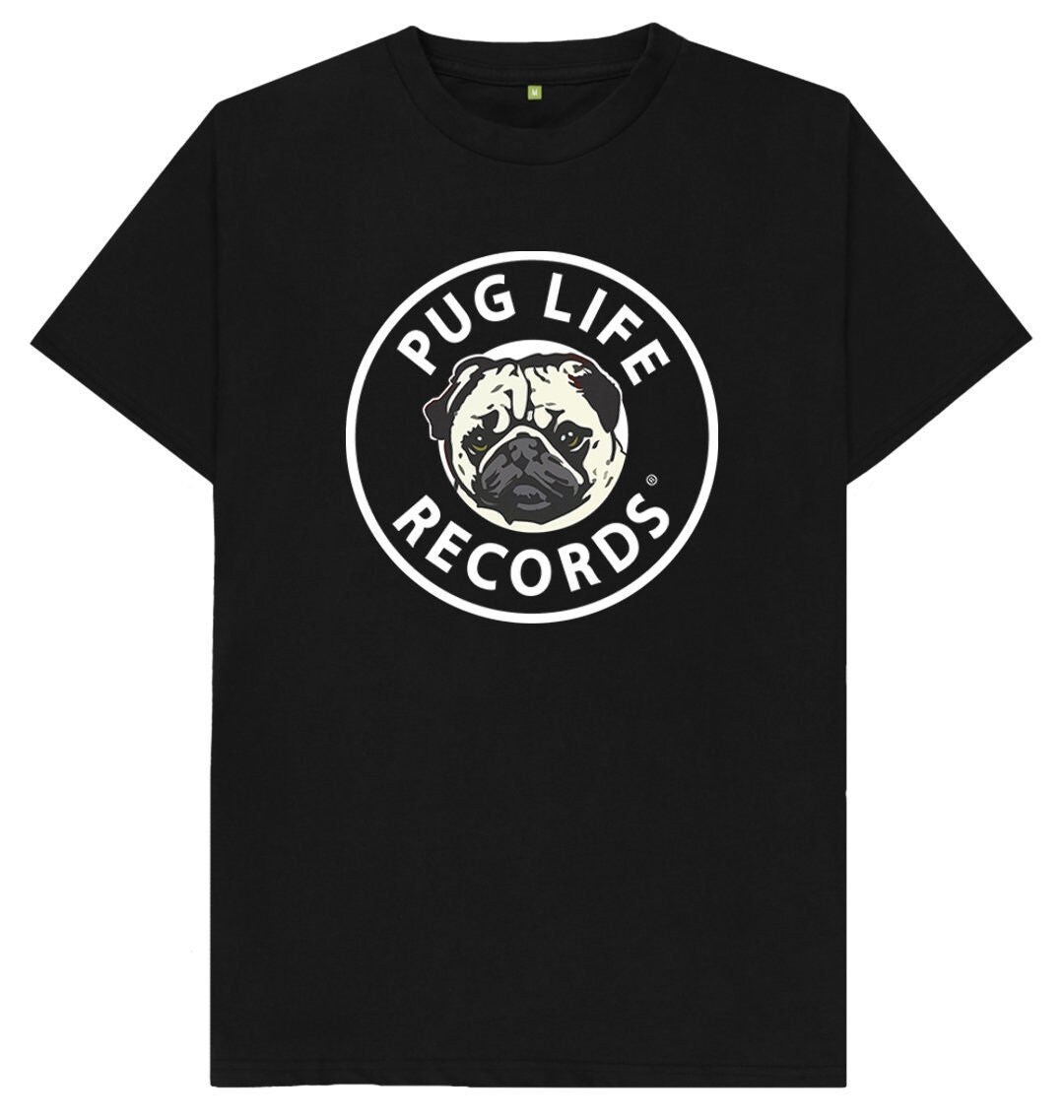 Pug Life Records Funny Dog Rap Hip Inspired Dog Loover Gift Thug Life T ...