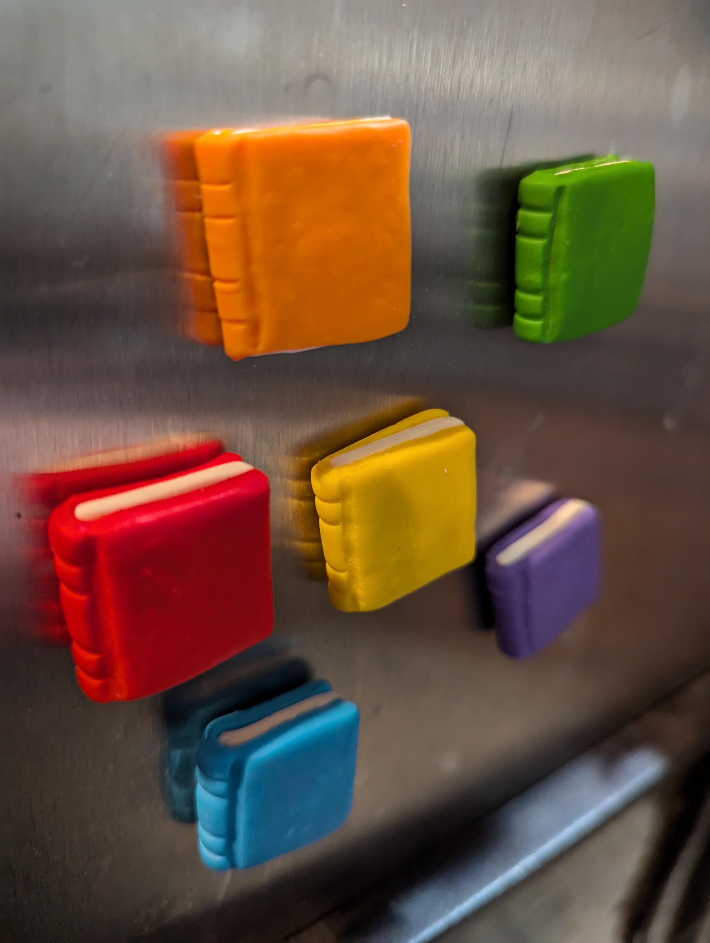 Book Magnet - Mini Polymer Clay Fridge Magnet - Etsy