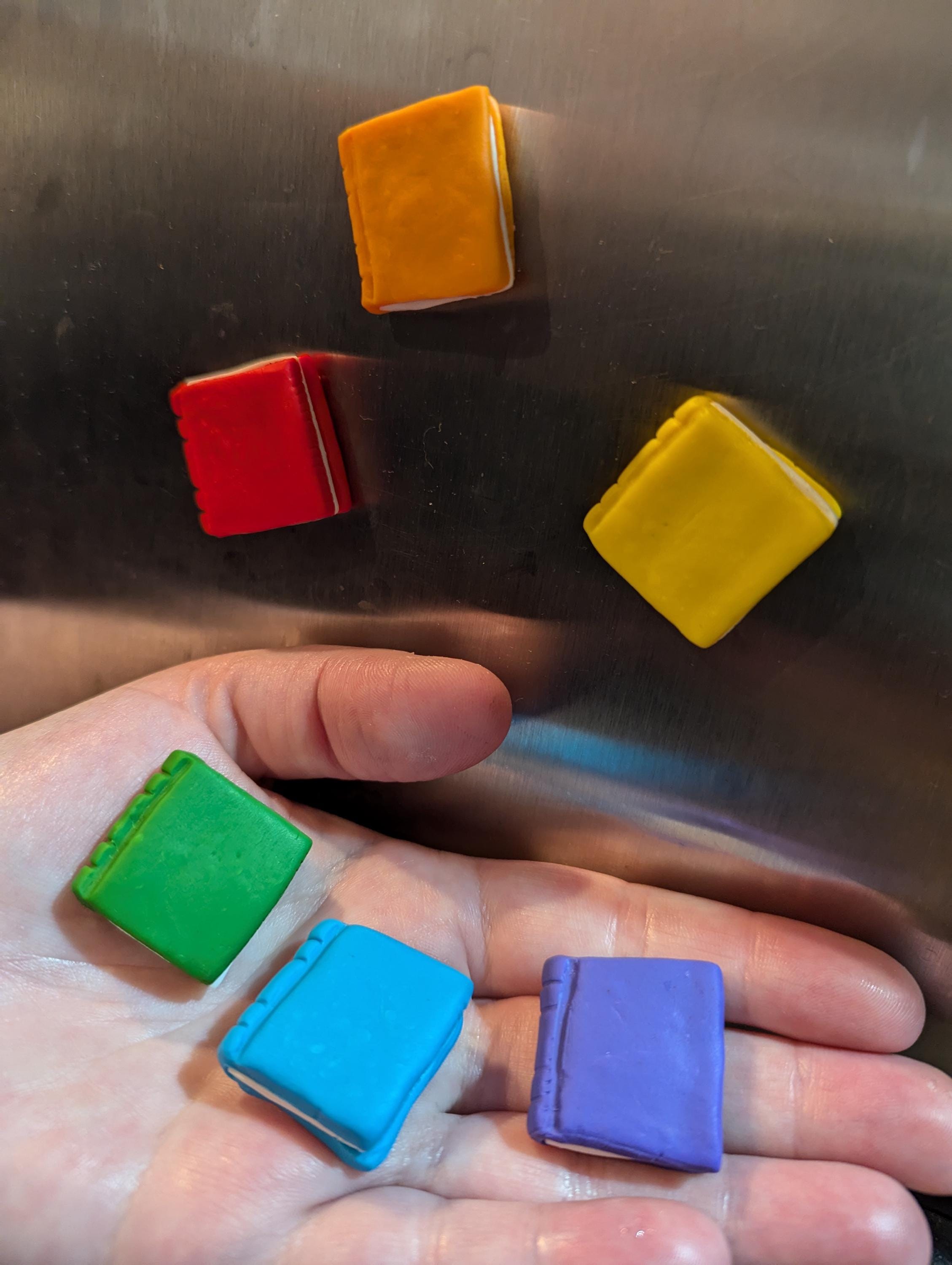 Book Magnet - Mini Polymer Clay Fridge Magnet - Etsy