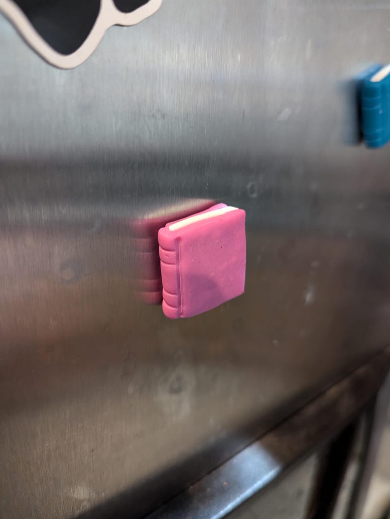 Book Magnet - Mini Polymer Clay Fridge Magnet - Etsy