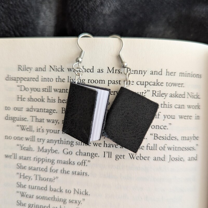 Book Earrings - Etsy