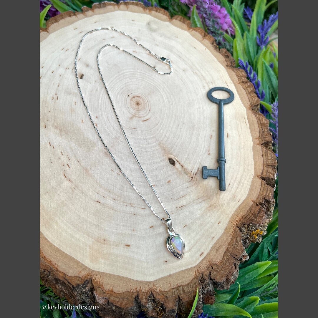 Ethiopian Welo Fire Opal Pendant, Handmade 925 Sterling Silver Pendant ...