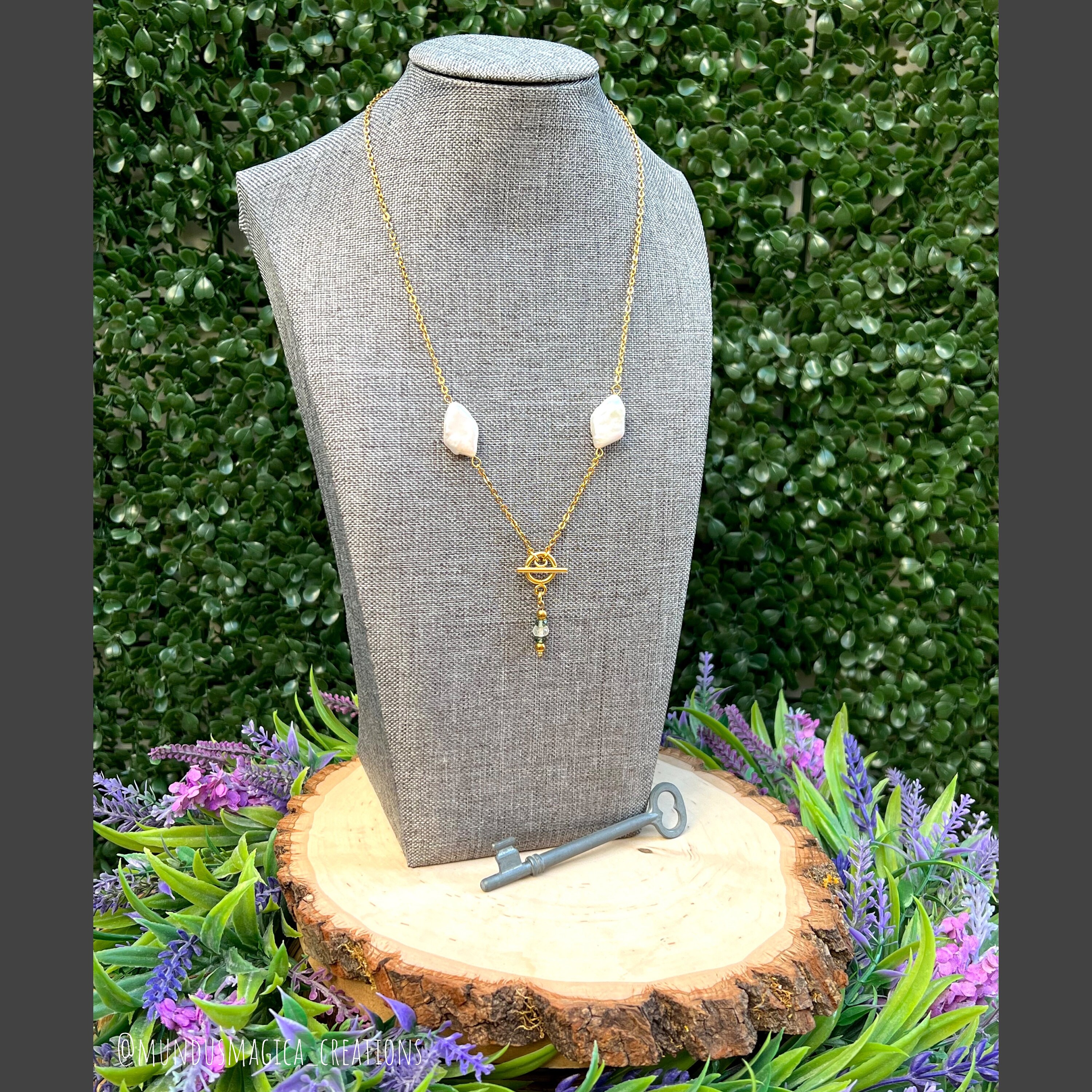 Real Moldavite and Libyan Desert Glass Necklace With Modern Pearls - Etsy