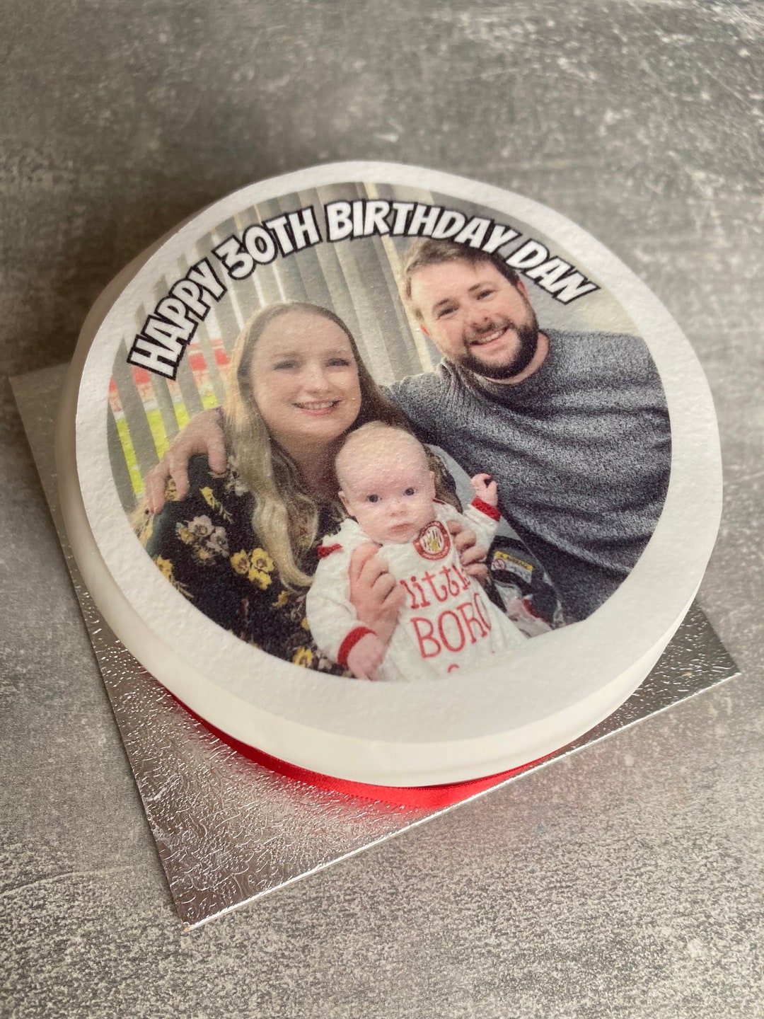 Personalised Edible Icing Sheet Cake Topper. 6” | 7” | 8” Circle | Your ...