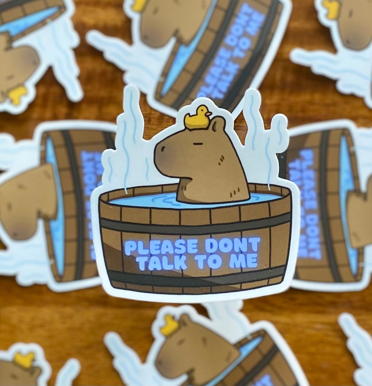 Capybara Hot Tub Sticker Please Don't Talk to Me - Etsy