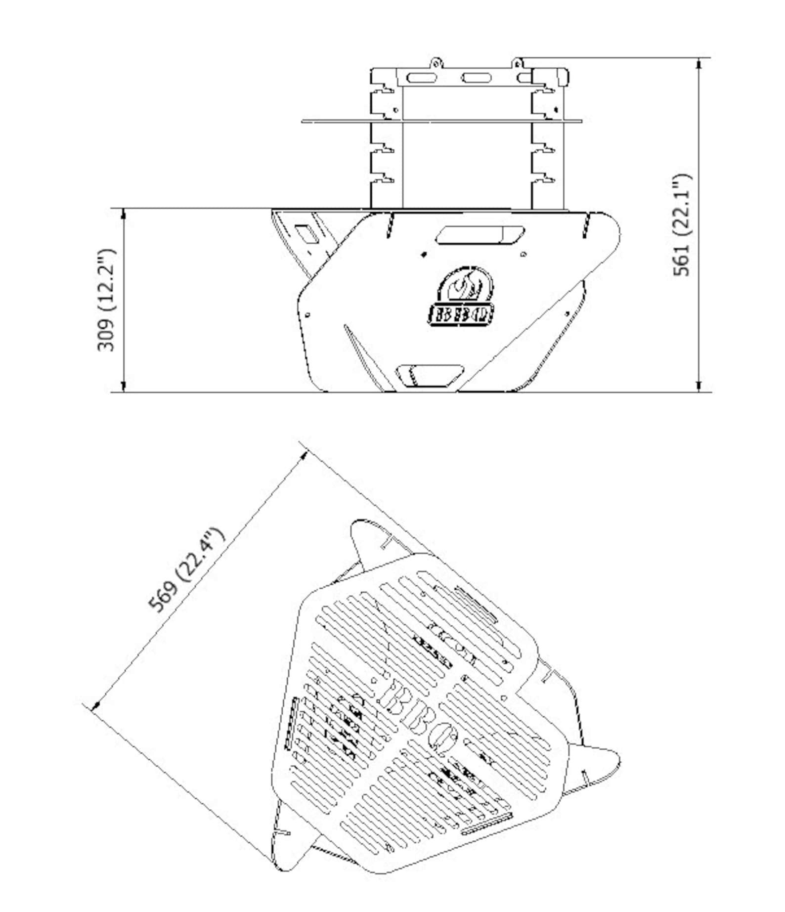 Collapsible Firepit Triangle, Grill, Bbq, DXF Files for Plasma, Laser ...