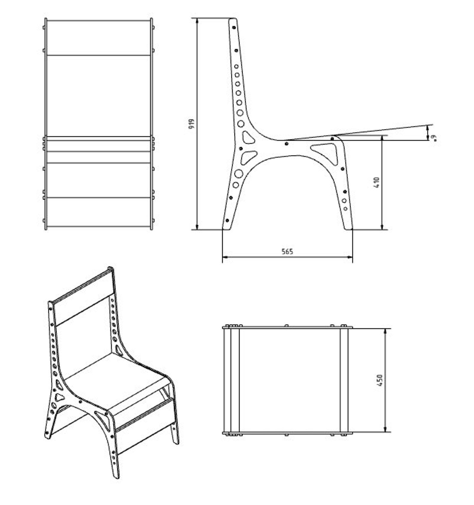 Dining Chair DXF File for Laser and Plasma Cut DIY Project - Etsy