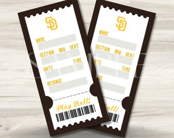 Padres Ticket - Etsy Australia