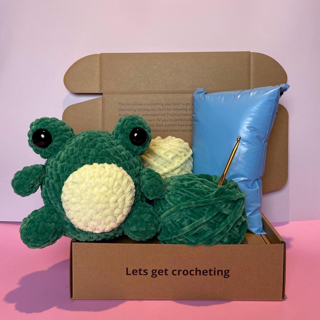 Frog Crochet Kit, Crochet Turtle, Easy Level Crochet Kit, Gift Ideas ...