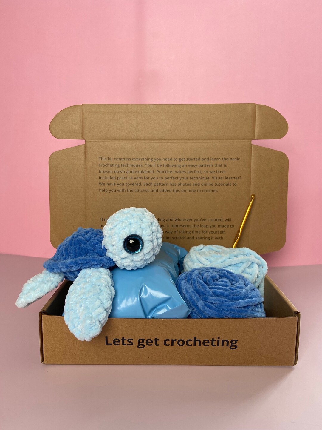 Turtle Crochet Kit, Crochet Turtle, Easy Level Crochet Kit, Gift Ideas ...