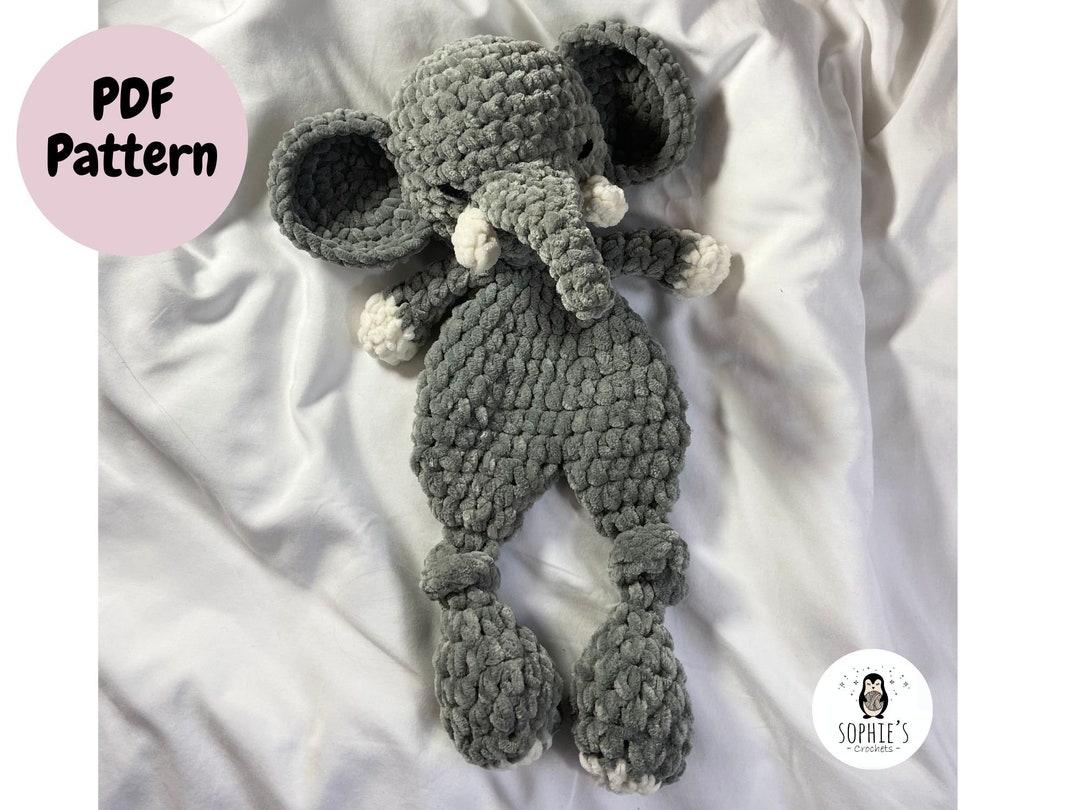 Crochet Snuggle Elephant PDF Pattern, Snuggler, Lovey, Comforter - Etsy