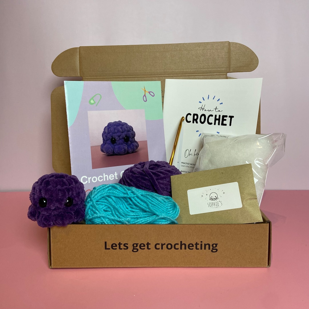 Beginner Octopus Crochet Kit, DIY Crafting Starter Pack - Etsy UK