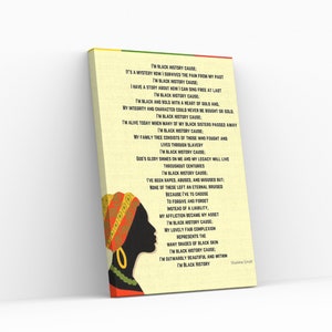 Black History Month Poem I Am - Etsy