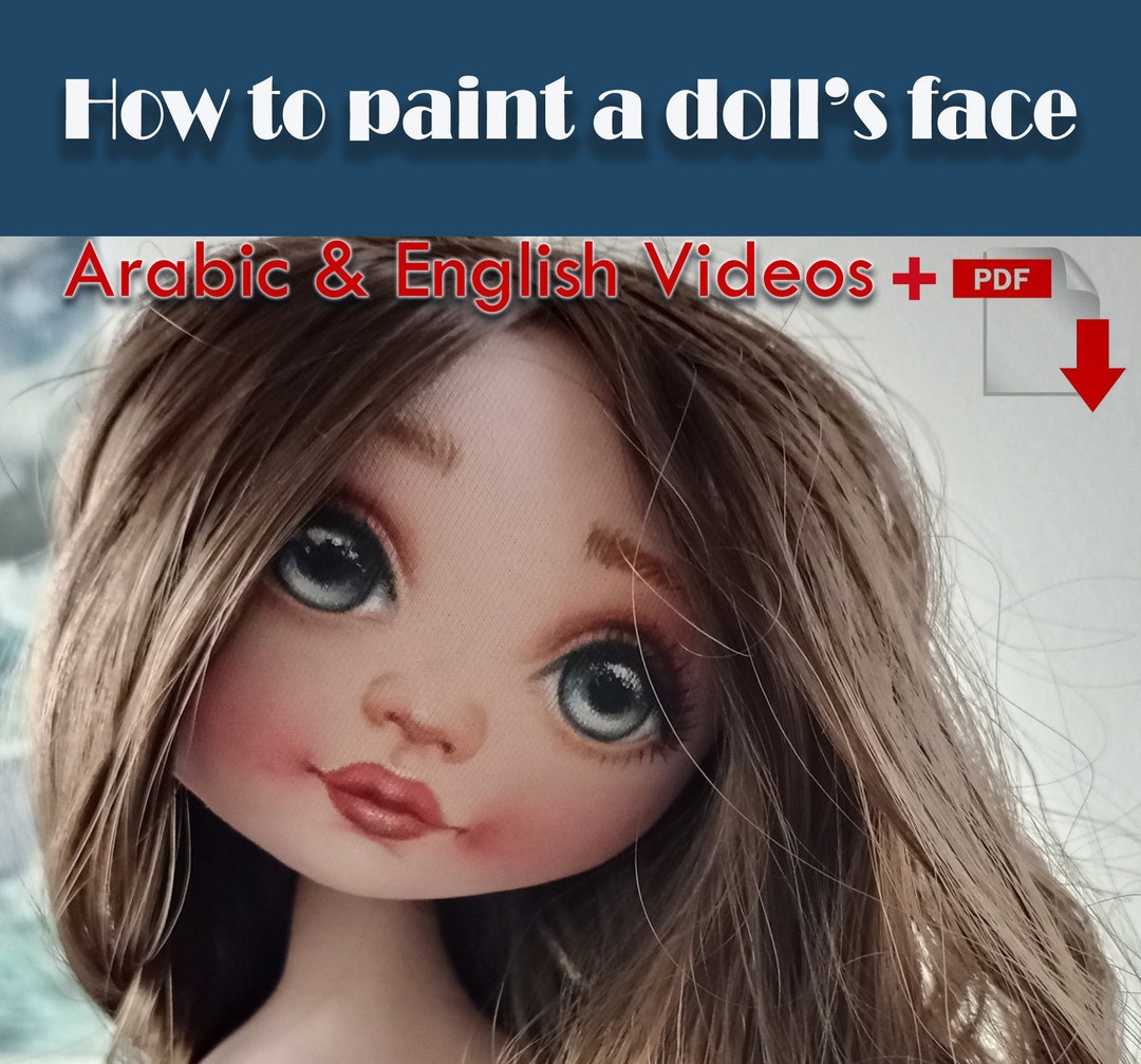 Drawing &painting Face Doll, VIDEO Tutorial PDF Digital Pattern, Step ...