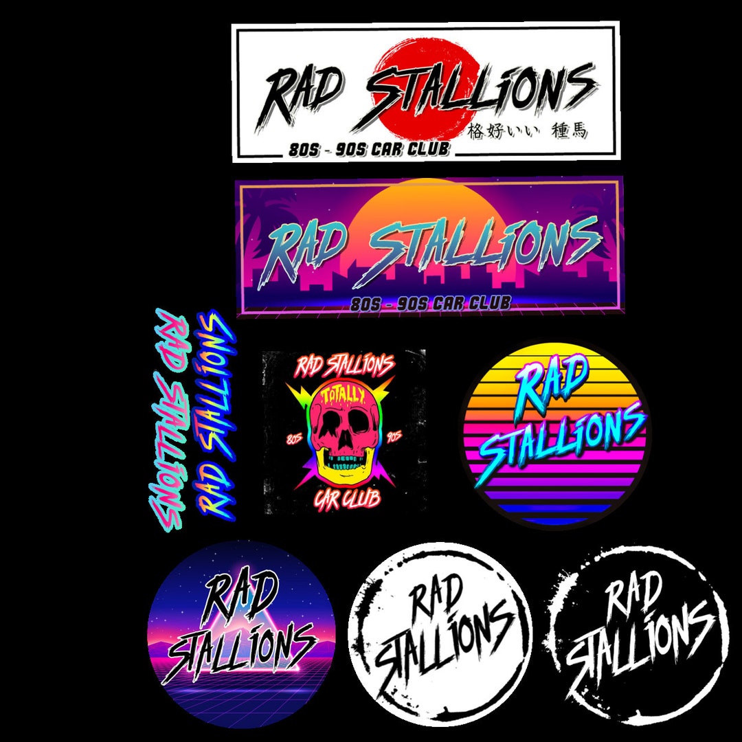 RAD STALLIONS Sticker Pack - Etsy