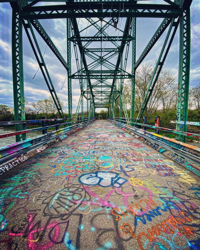 Photo Print of Beautiful Graffiti on an Abandoned Bridge. - Etsy