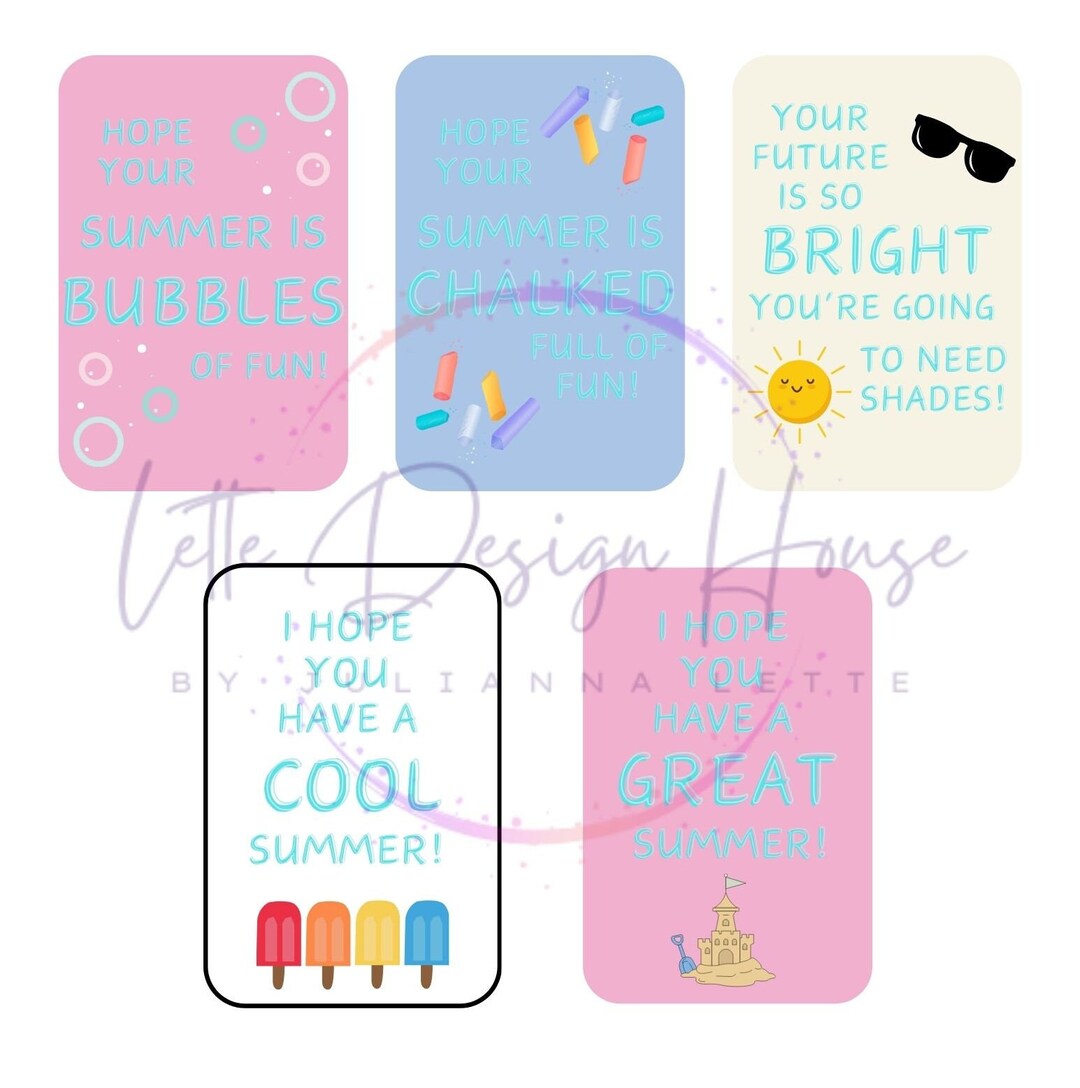 Printable End of School Year Tags | Printable Summer Tags | Student ...