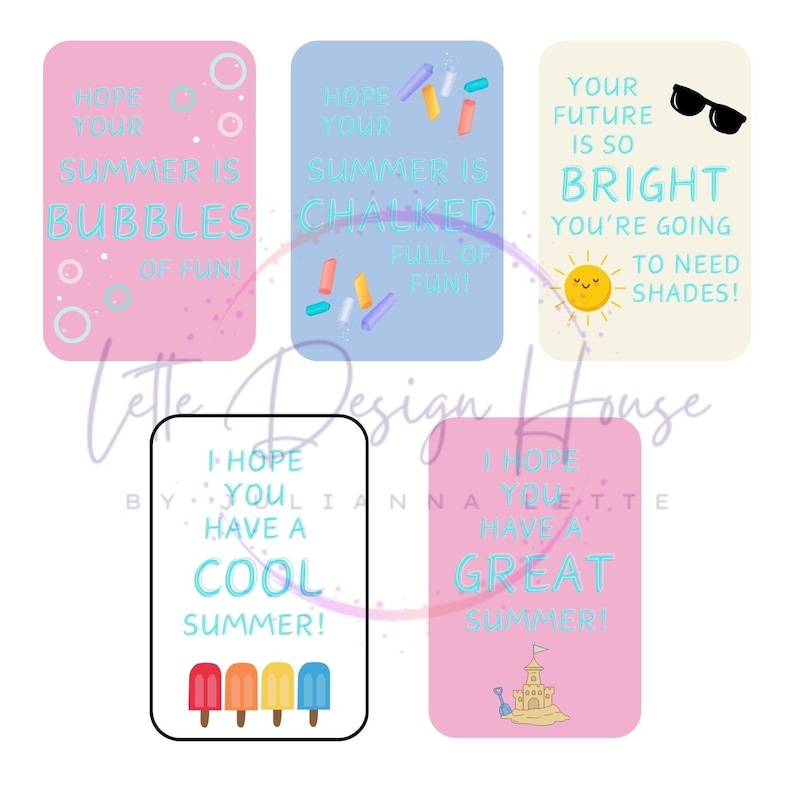 Printable End of School Year Tags Printable Summer Tags Student Gift ...