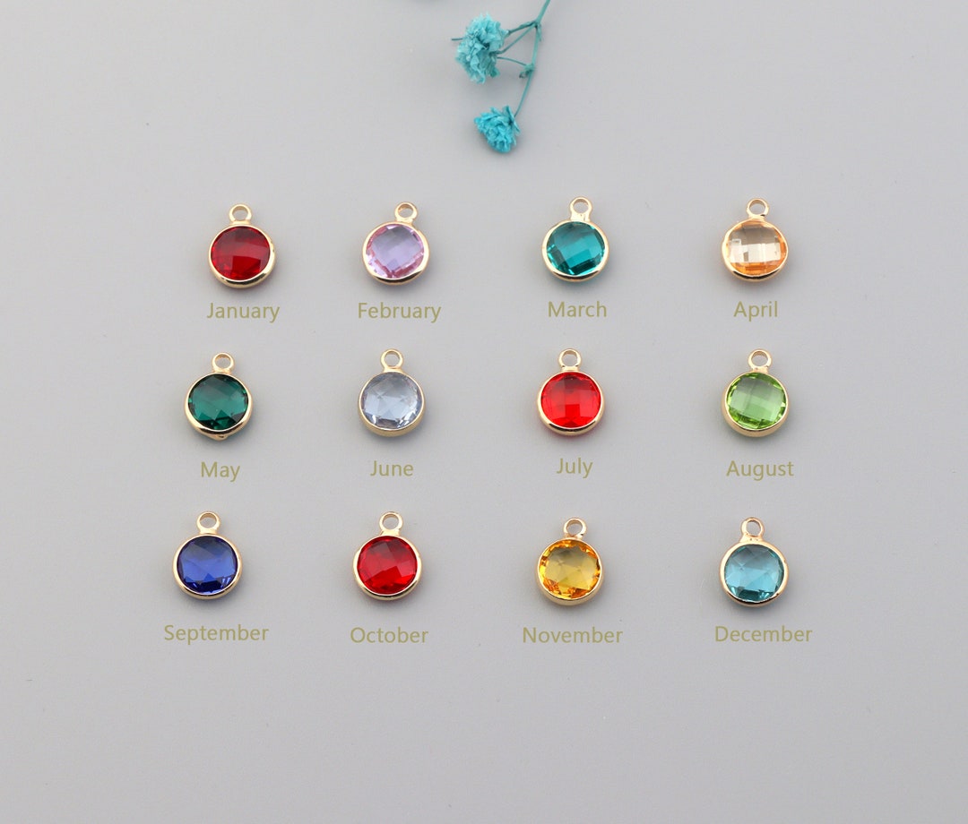 7MM Purchasing Birthstone Charm, Birthstone, Gemstone Birthstone ...