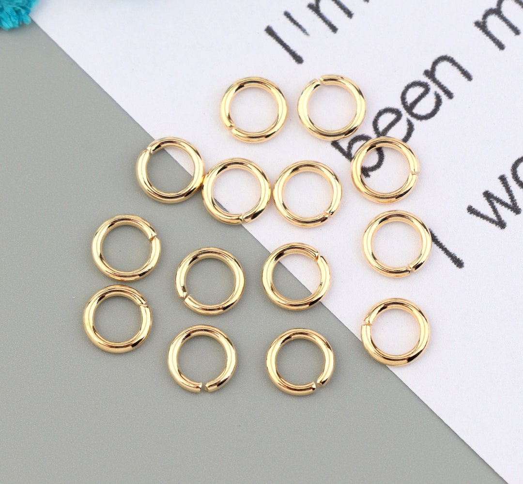 50PCS 1mm * 6mm Gold-plated Jump Ring, Gold-plated Open Jump Ring, Used ...